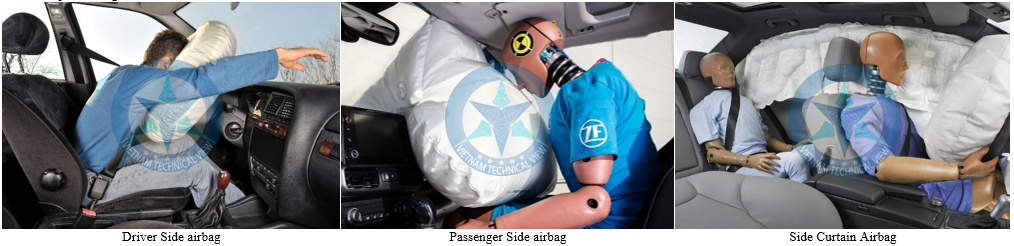 Airbags deployment simulation